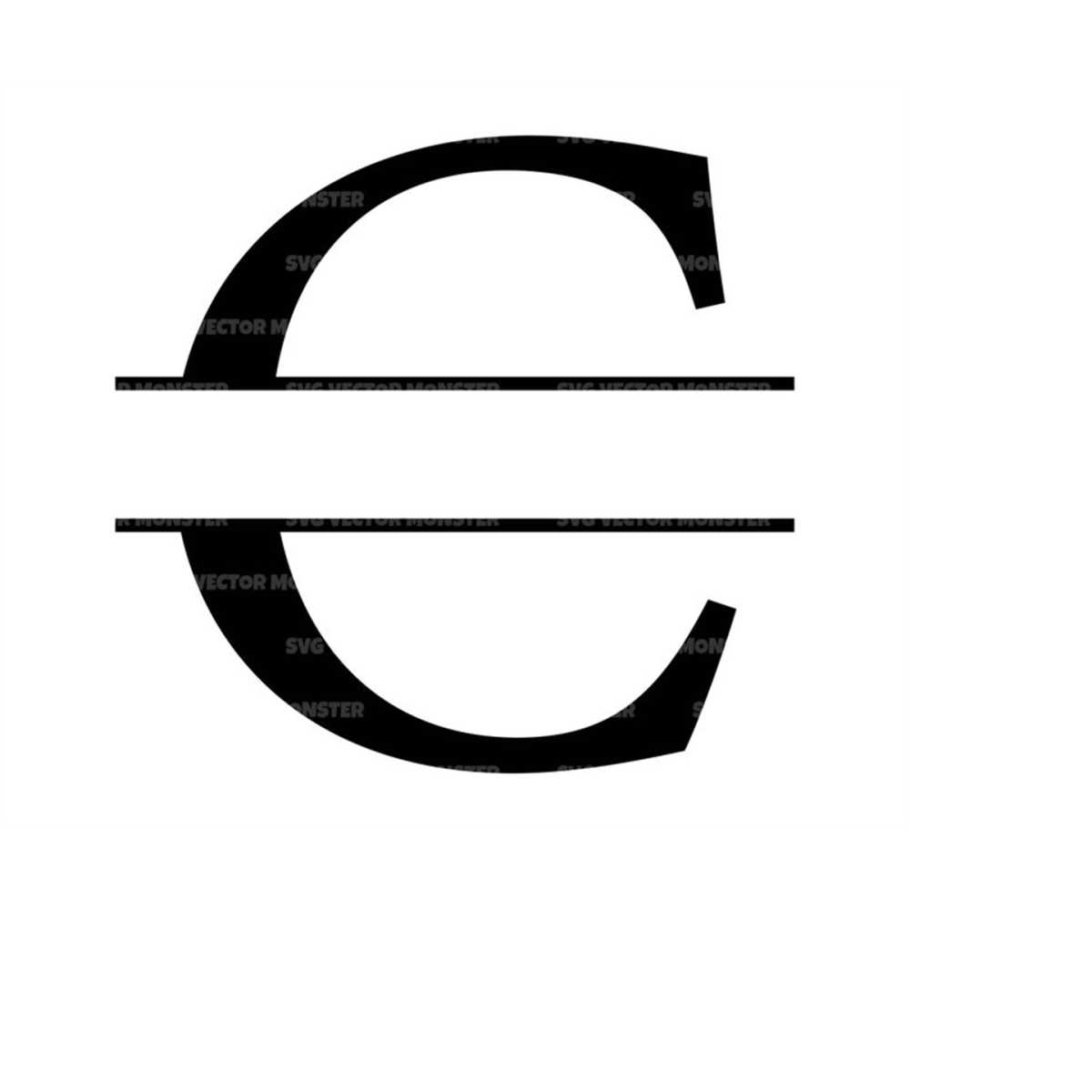 Uppercase C Letter Split Monogram Svg, Alphabet Split Name F - Inspire ...