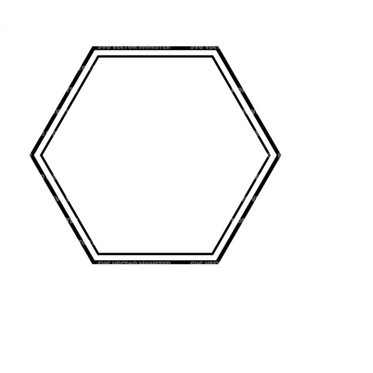 Hexagon Frame Svg, Hexagon Monogram Svg, Hexagon Border, Hex - Inspire ...