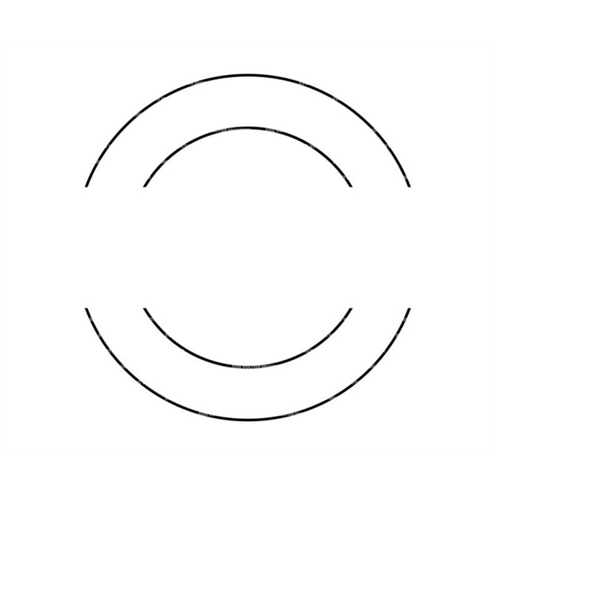 Double Circle Frame Svg, Circle Monogram Svg, Circle Split N - Inspire ...