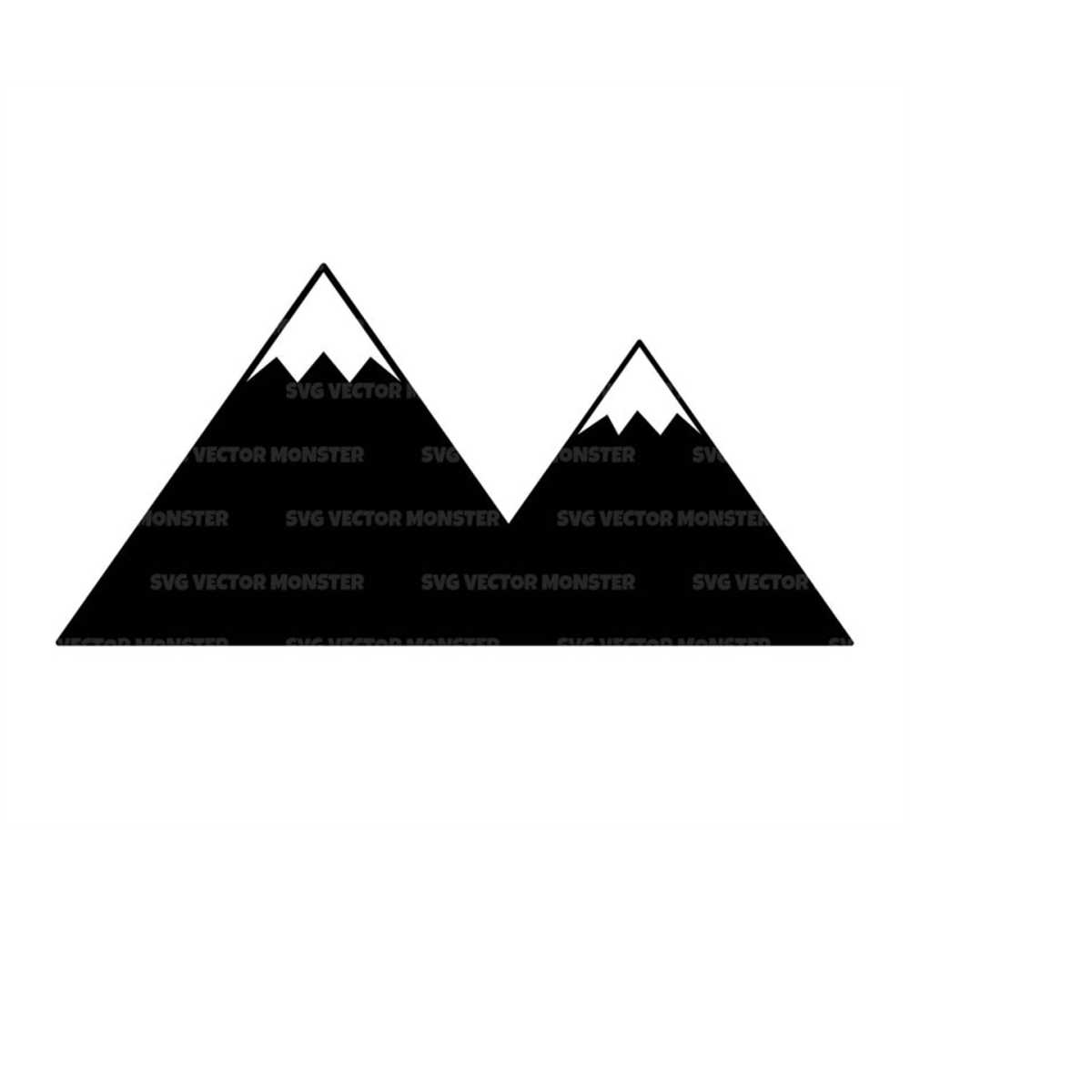 Geometric Mountain Svg, Snowy Mountain Svg, Mountain Svg. Ve - Inspire ...