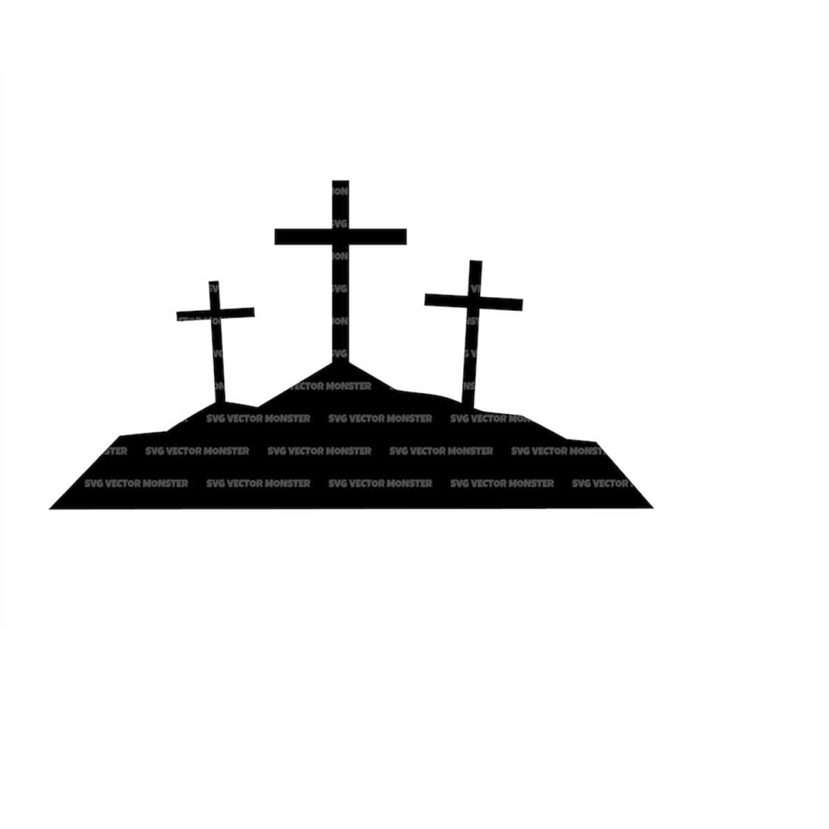 Calvary Crosses Svg, Three Christian Crosses Svg. Vector Cut | Inspire ...