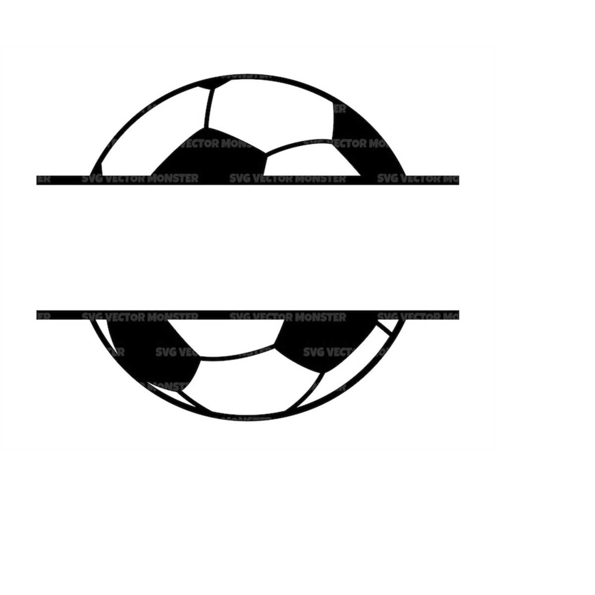 Soccer Ball Split Name Frame Svg, Soccer Monogram Svg. Vecto - Inspire ...