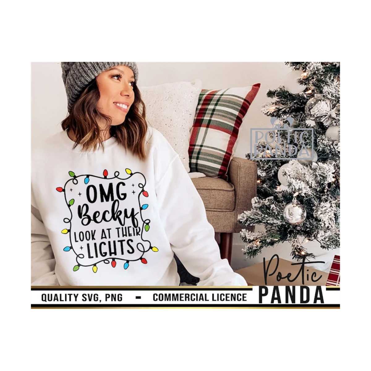 Omg Becky Look at Their Lights SVG PNG, Family Christmas Svs | Inspire ...