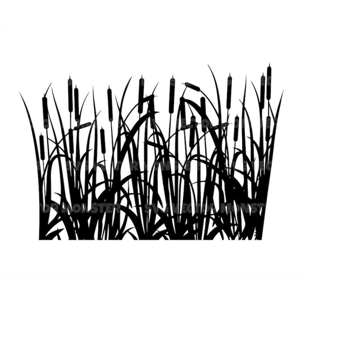 Reeds Svg, Bulrush svg. Vector Cut file for Cricut, Silhouet - Inspire ...