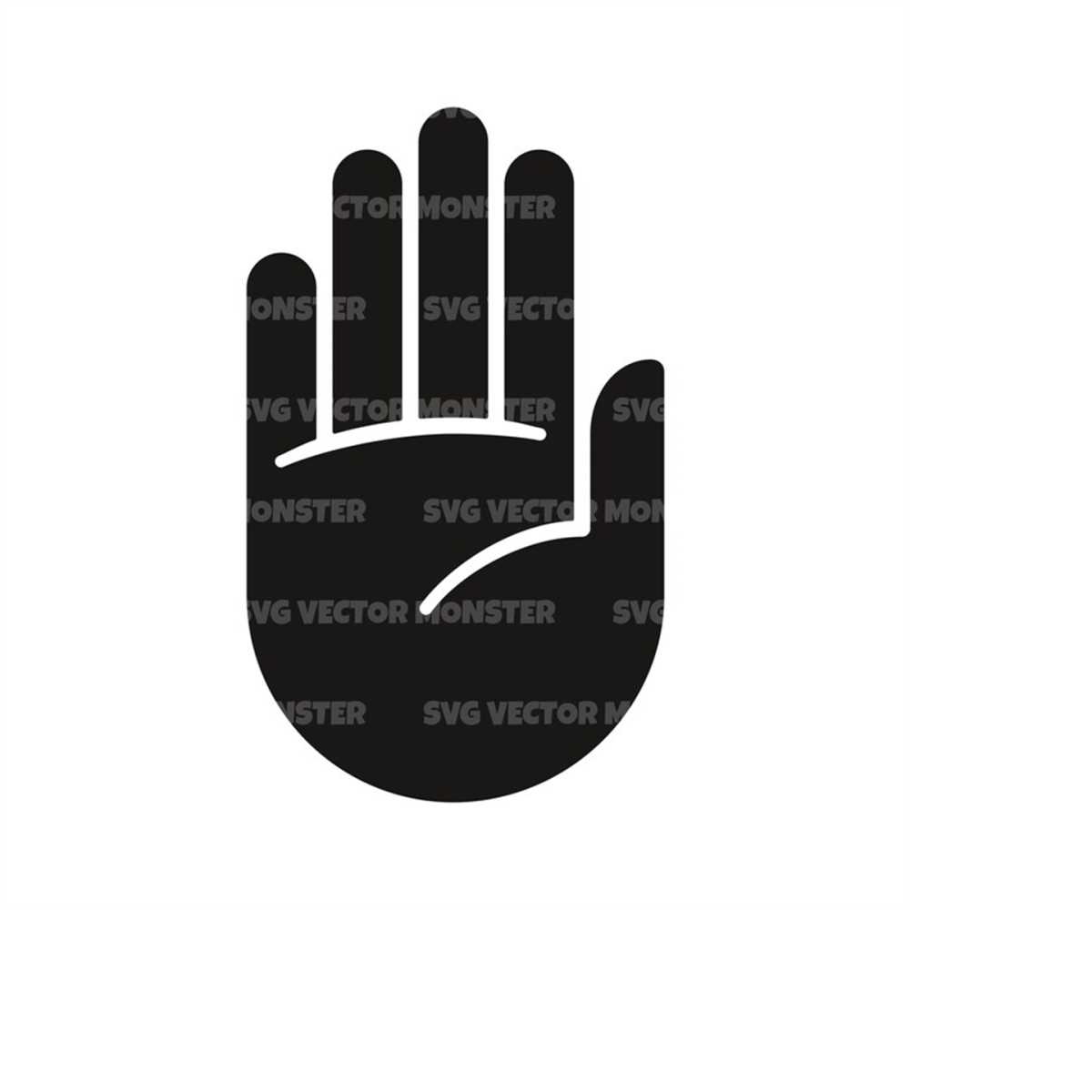 Stop Hand Svg, Palm Svg, Block Svg, Vector Cut file for Cric | Inspire ...