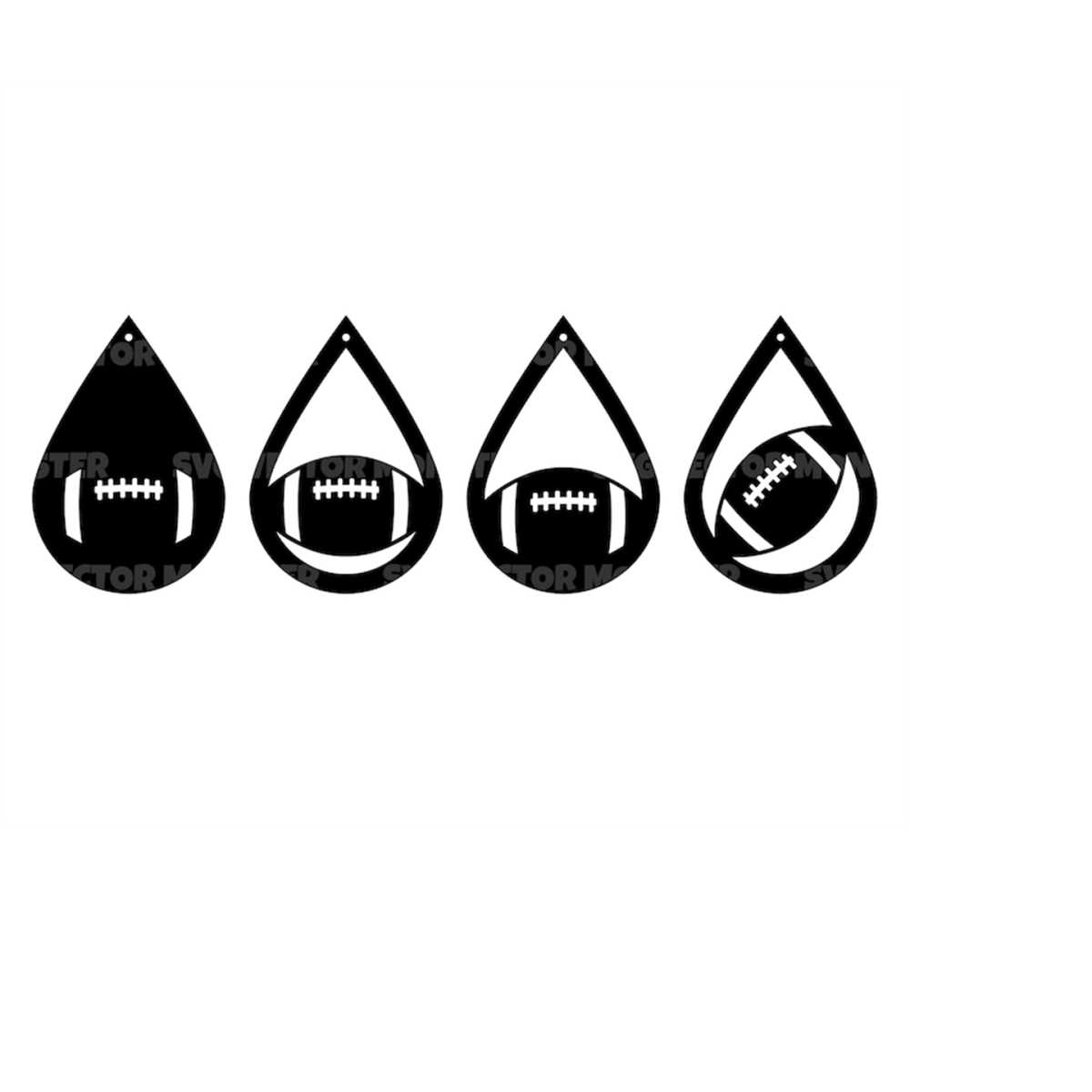 Football Earrings Svg, Earring Templates Svg. Vector Cut fil - Inspire ...