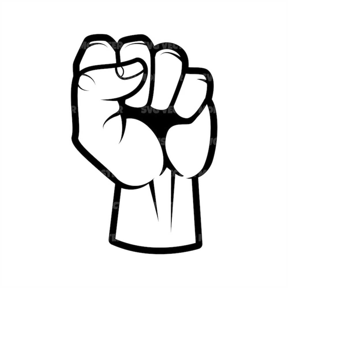 Fist Svg, Clenched Fist Svg, Raised Fist Svg, Vector Cut fil | Inspire ...