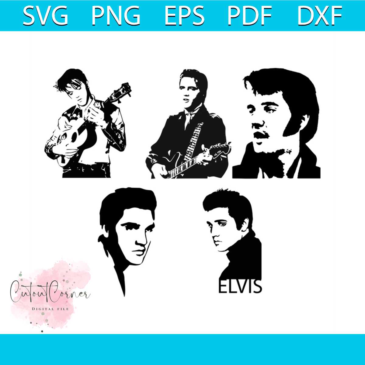 Elvis Presley Singer Svg Bundle, Famous People Svg, Elvis Aa | Inspire ...