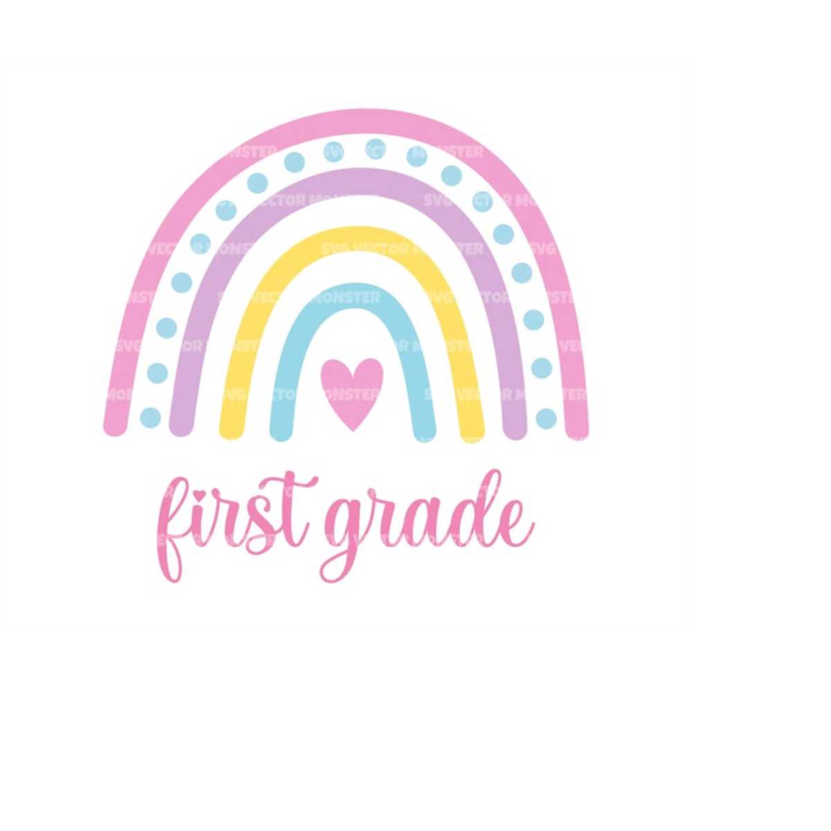 First Grade Svg, Boho Rainbow Svg, Hello 1st Grade Svg, Teac | Inspire ...