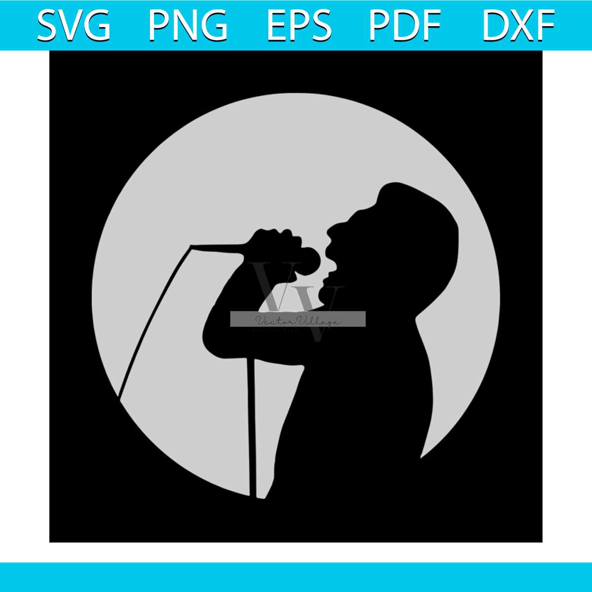 Freddie Mercury Shadow Svg, Famous People Svg, Freddie Mercu - Inspire ...