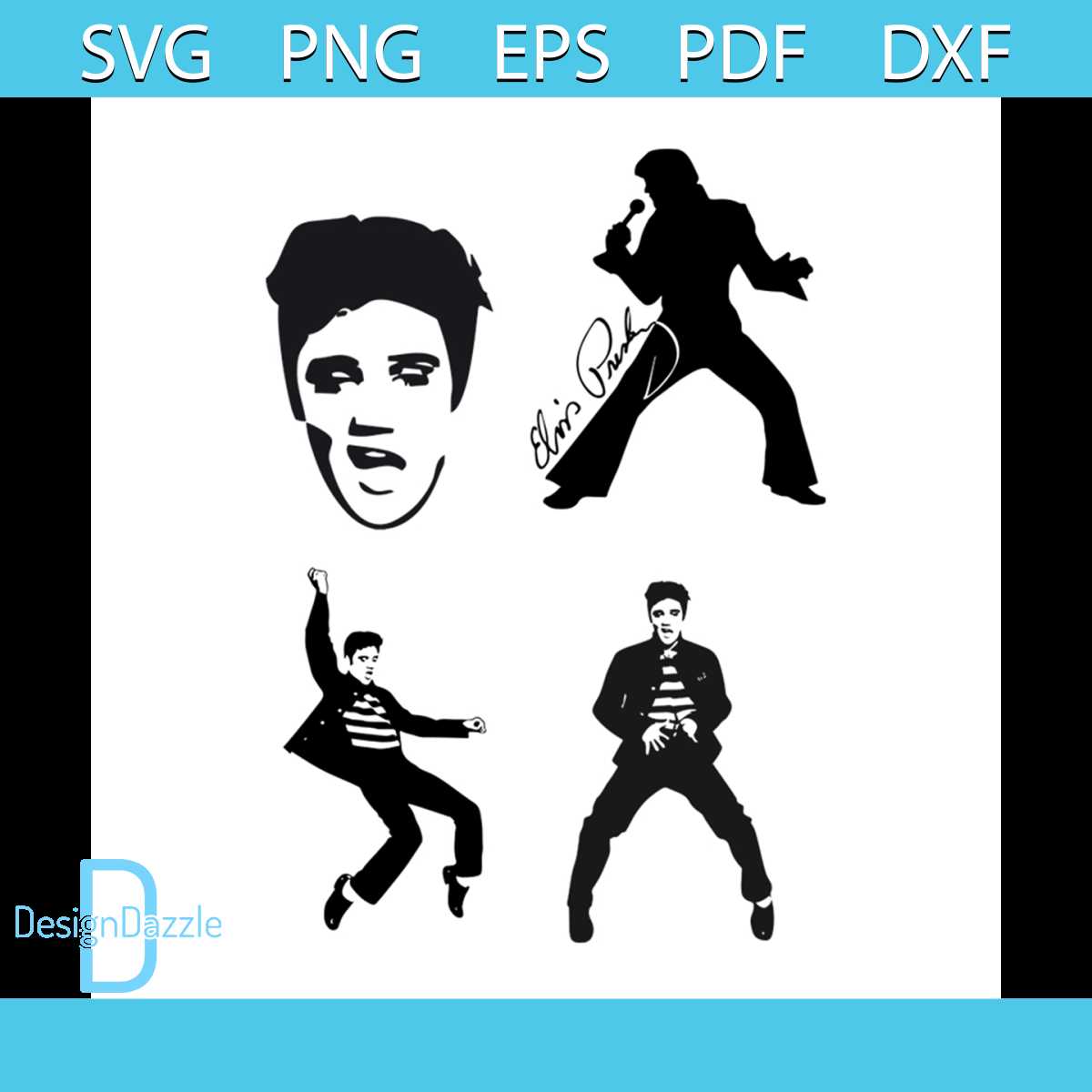 Elvis Presley Singer Svg Bundle, Famous People Svg, Elvis Aa | Inspire ...