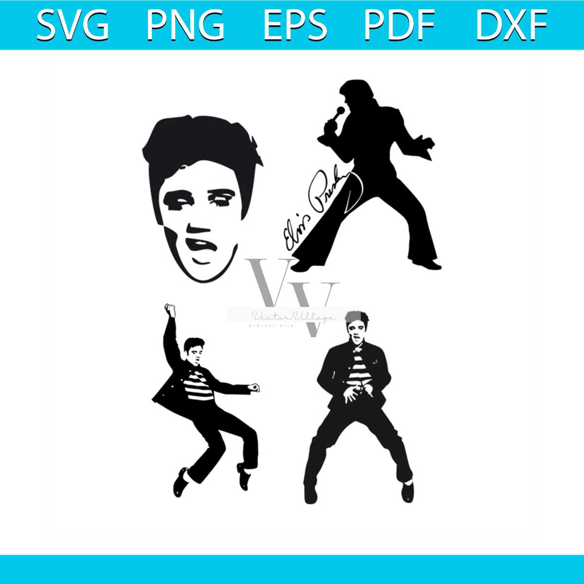Elvis Presley Singer Svg Bundle, Famous People Svg, Elvis Aa | Inspire ...