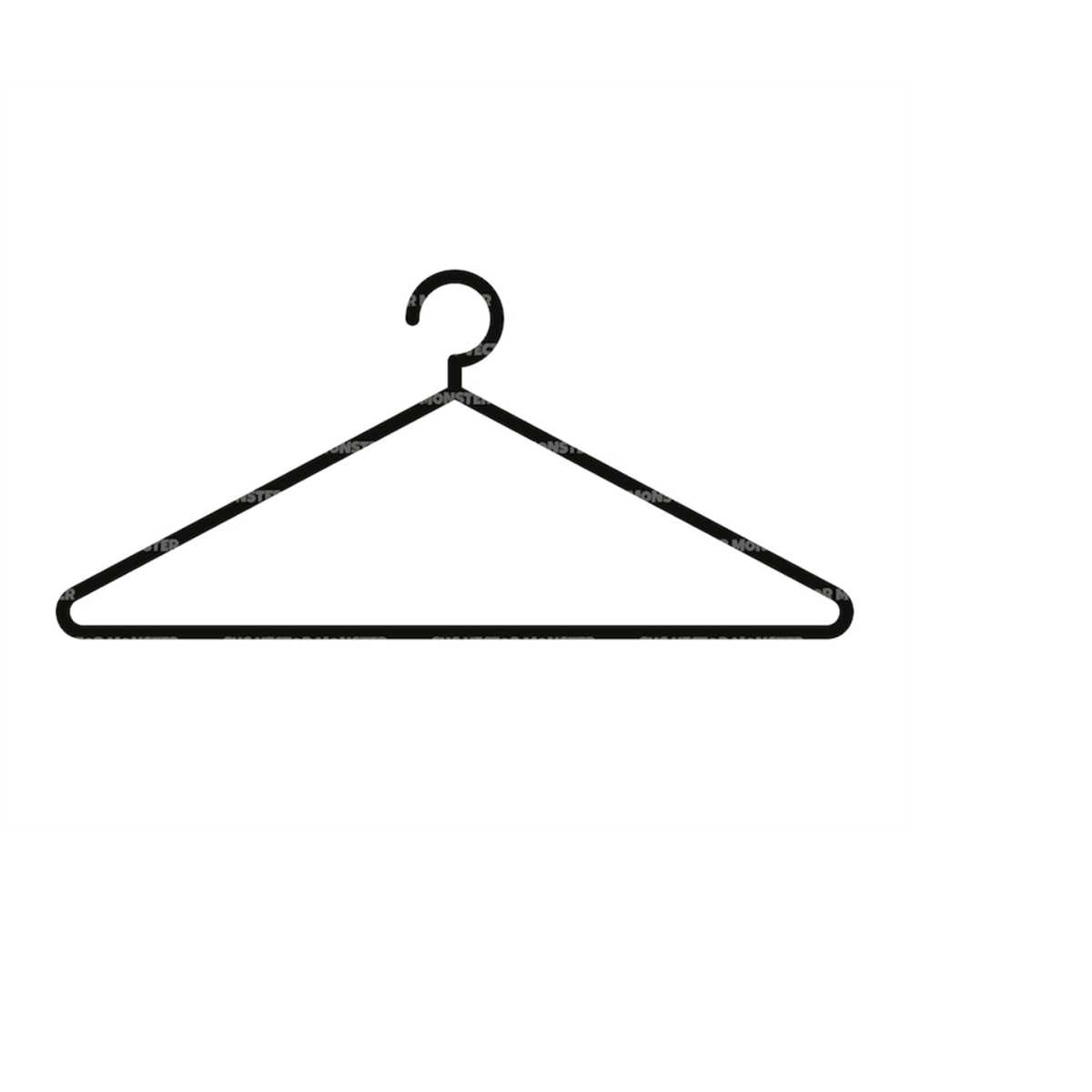 Clothes Hanger Svg, Coat Hanger Svg. Vector Cut file for Cri - Inspire ...