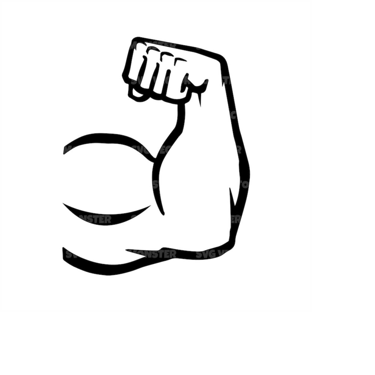 Biceps Svg, Muscle Svg, Arm Flex Svg, Vector Cut file for Cr - Inspire ...