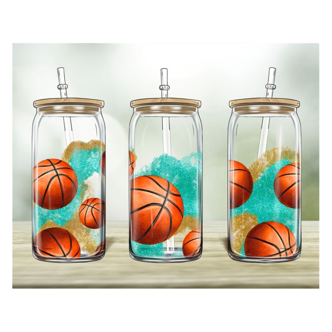 Glitter Basketball 16oz Libbey Glass Png, Sport Libbey Glass | Inspire ...