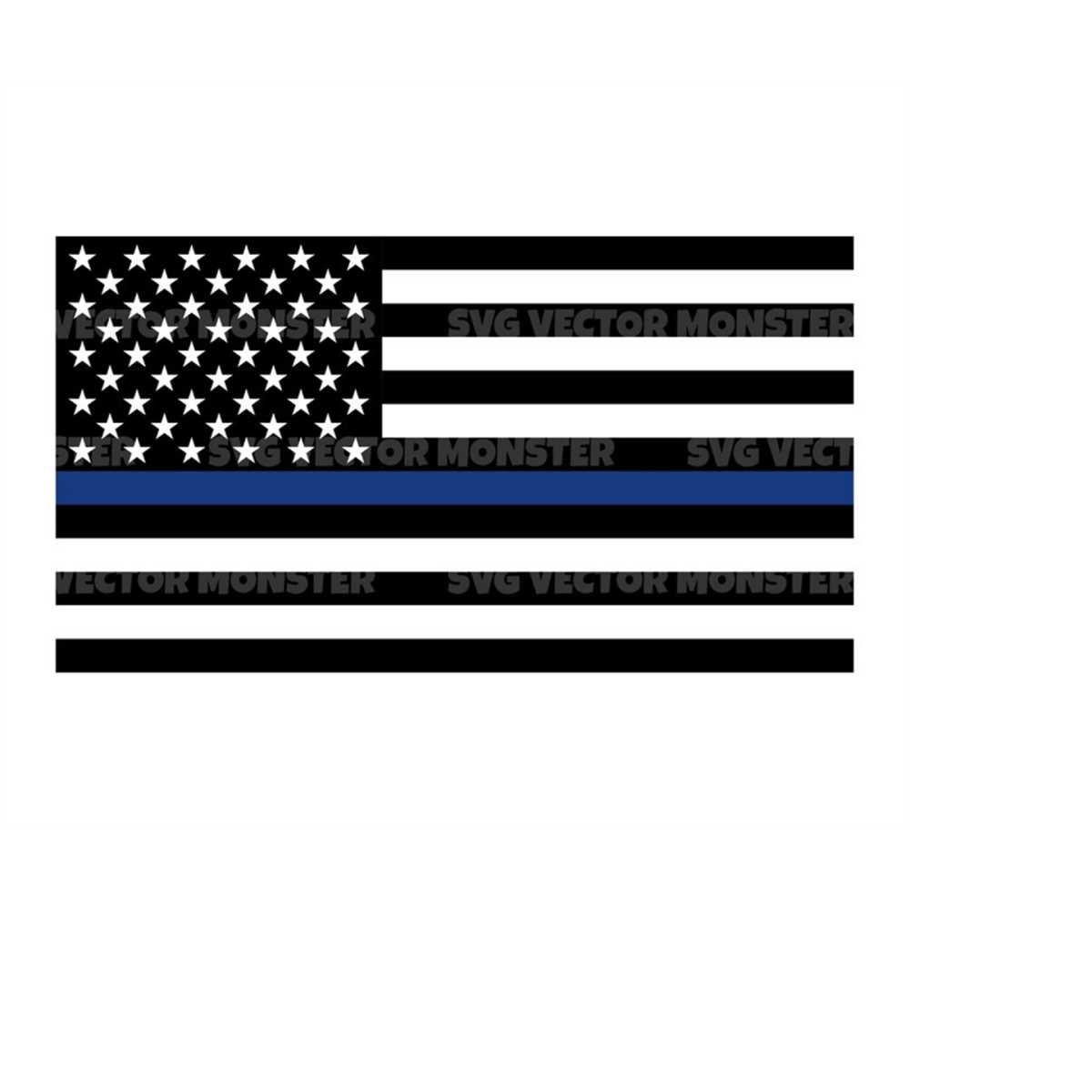 Thin Blue Line Flag Svg. Police Svg. Cut file for Cricut, Si - Inspire ...