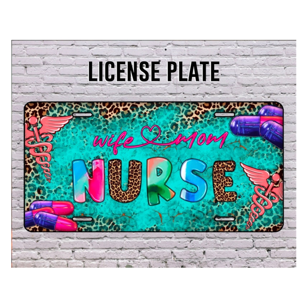 Nurse Life Turquoise License Plate,Nurse License Plate Png, | Inspire ...