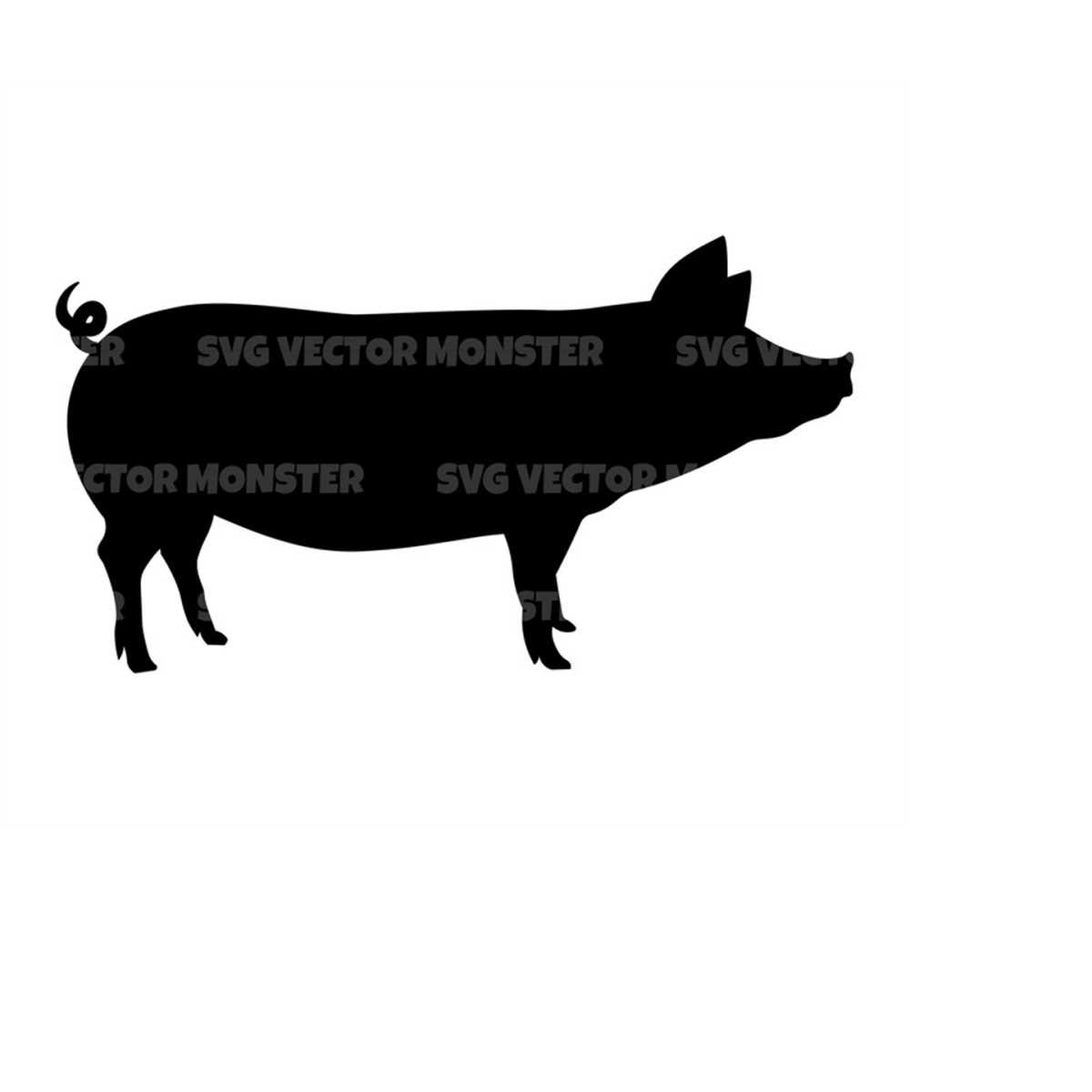 Pig Svg. Vector Cut file for Cricut, Silhouette, Pdf Png Eps - Inspire ...