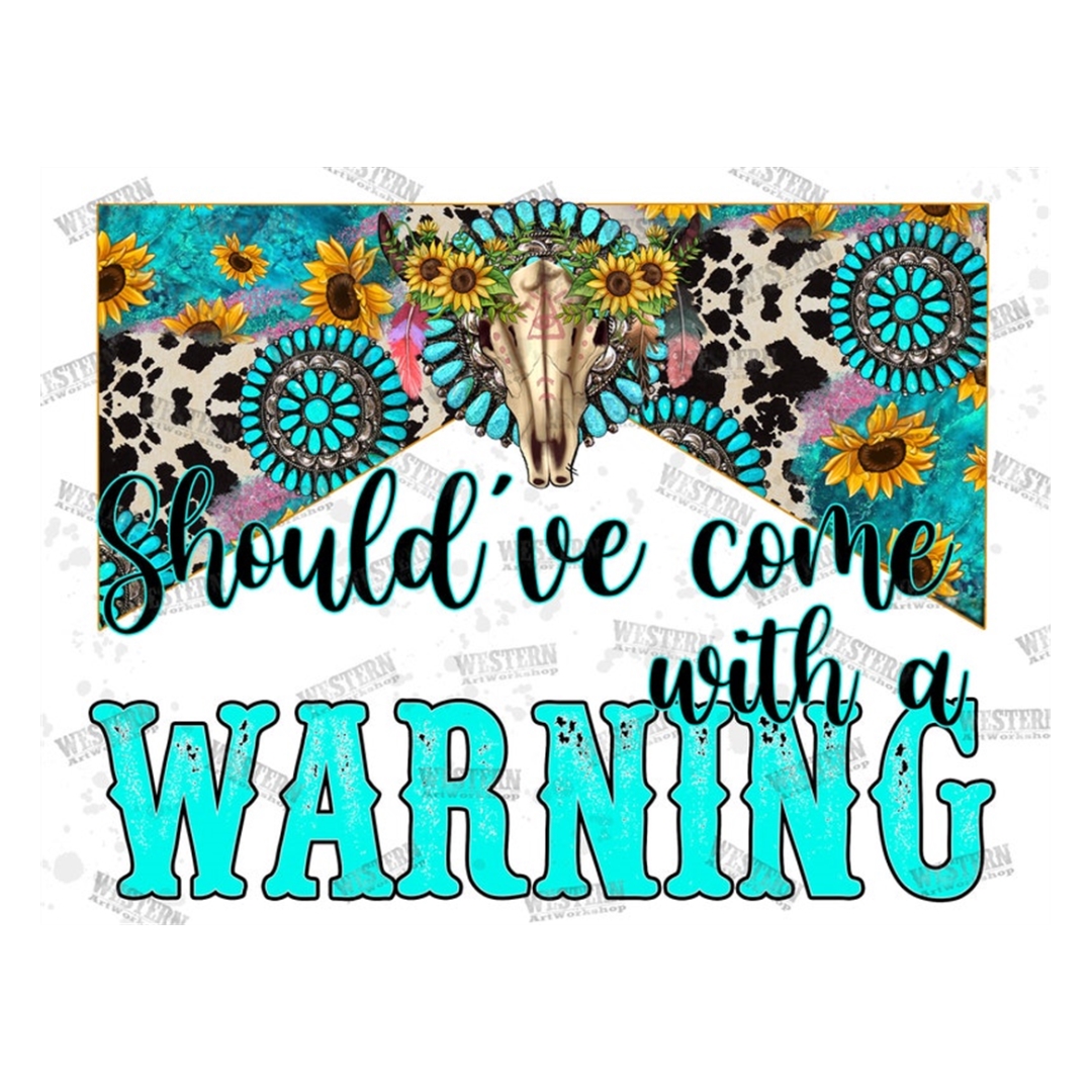 Should've Come with a Warning Red Cow Hide Bull Skull Digita | Inspire ...