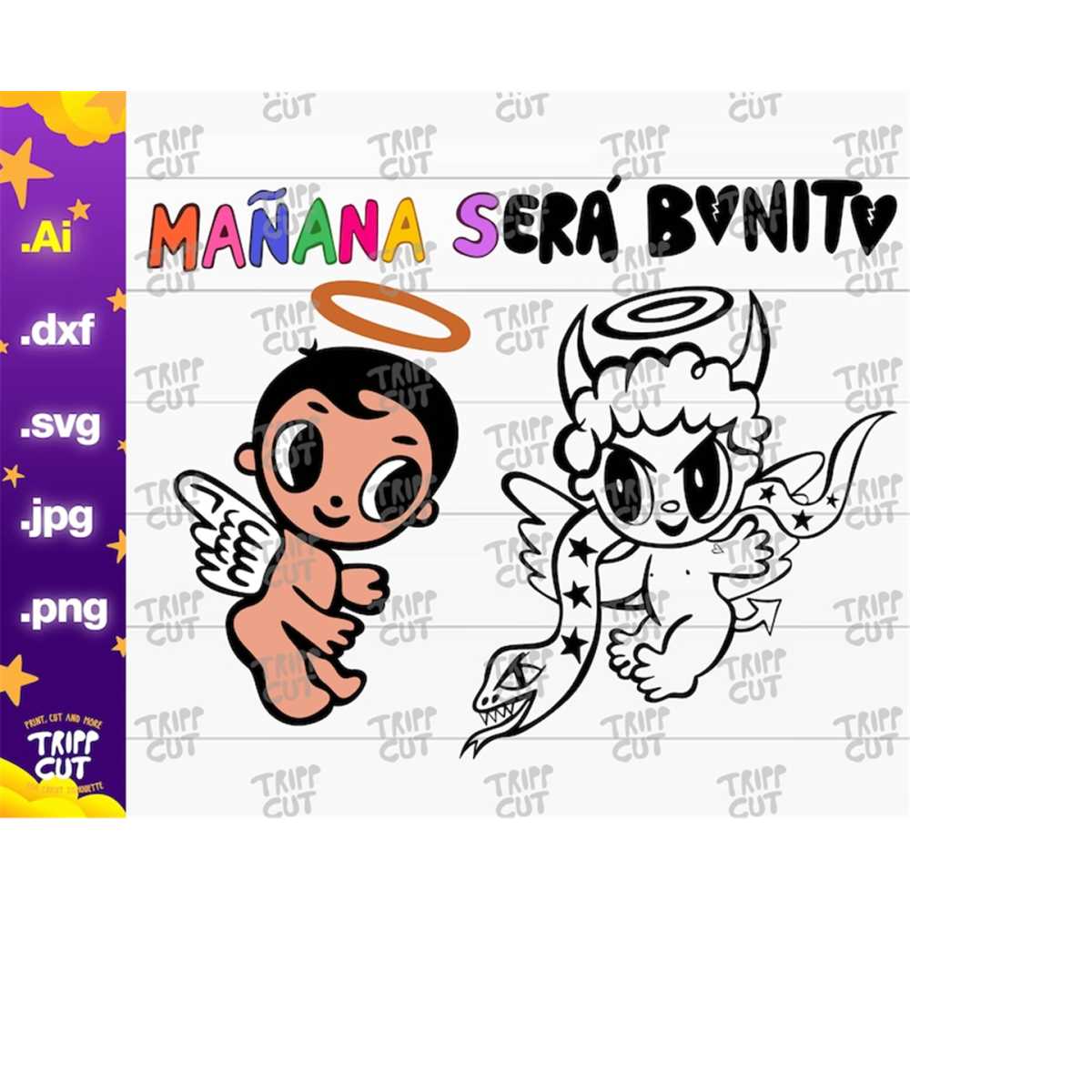 Karol G Angel and Devil PNG,SVG,JPG,Dxf Maana ser bonito Png - Inspire ...