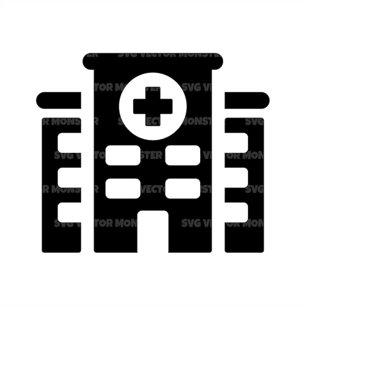 Hospital SVG icon, Vector Cut file for Cricut, Silhouette, S - Inspire ...