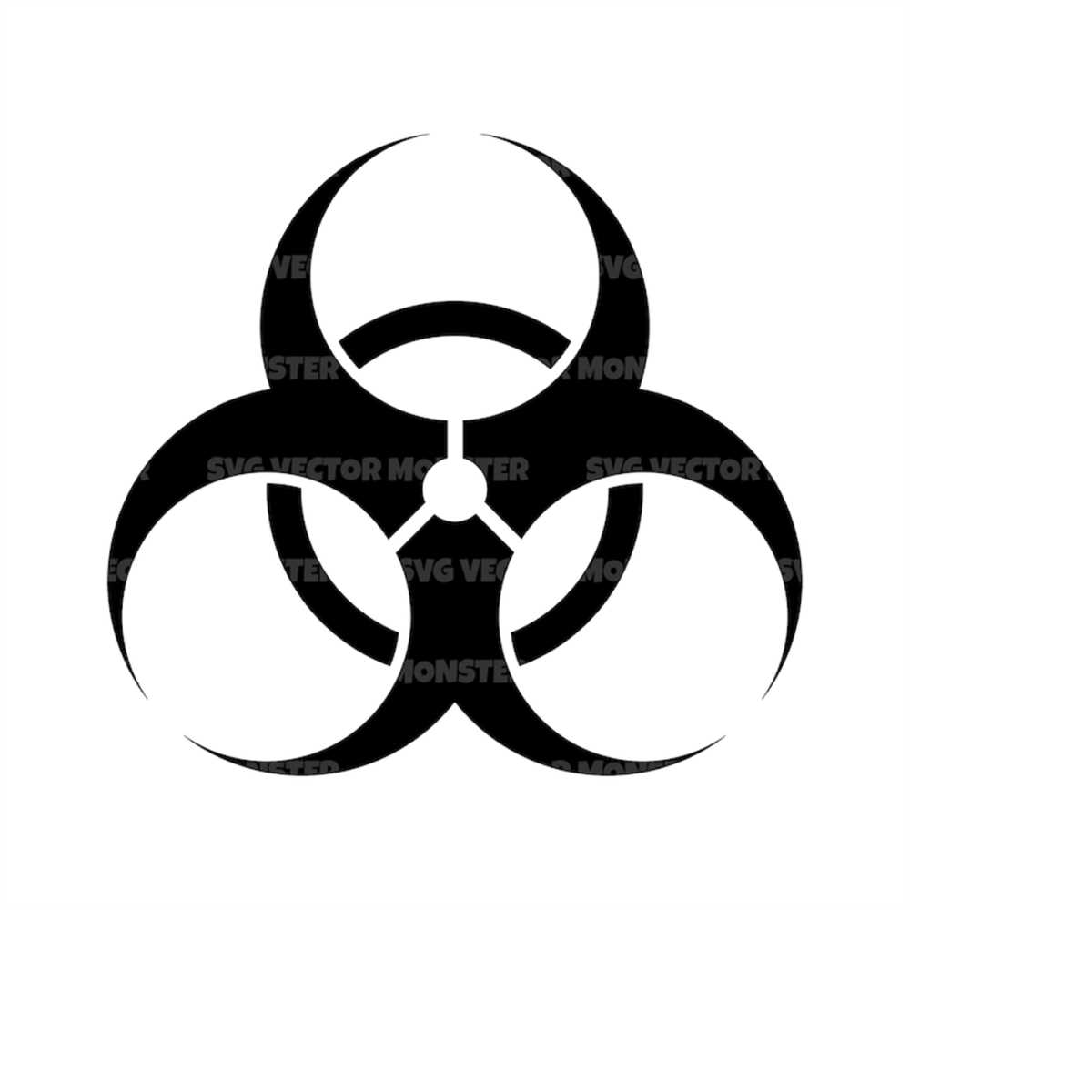 Biohazard SVG Symbol icon, Vector Cut file for Cricut, Silho | Inspire ...