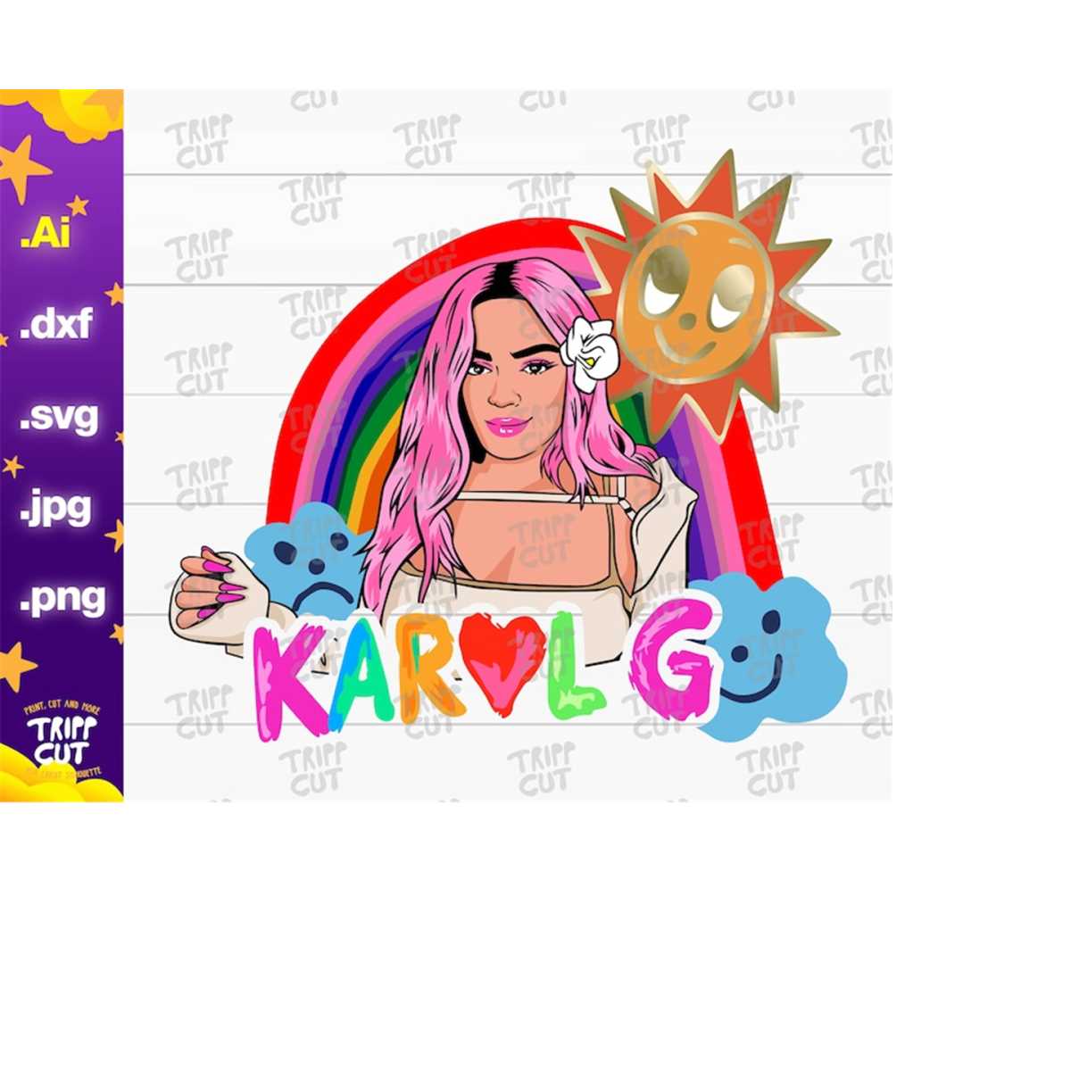 Karol G manana sera bonito PNG,JPG,SVG Karol G Cabello Rosa - Inspire ...