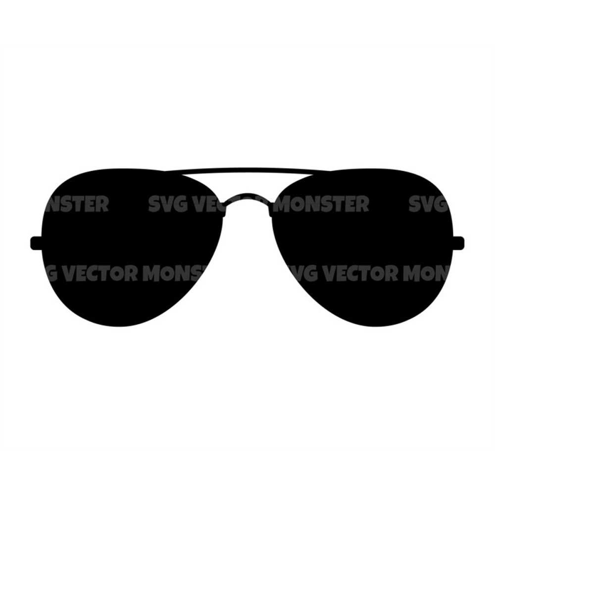 Aviator Sunglasses Svg. Vector Cut file for Cricut, Silhouet | Inspire ...