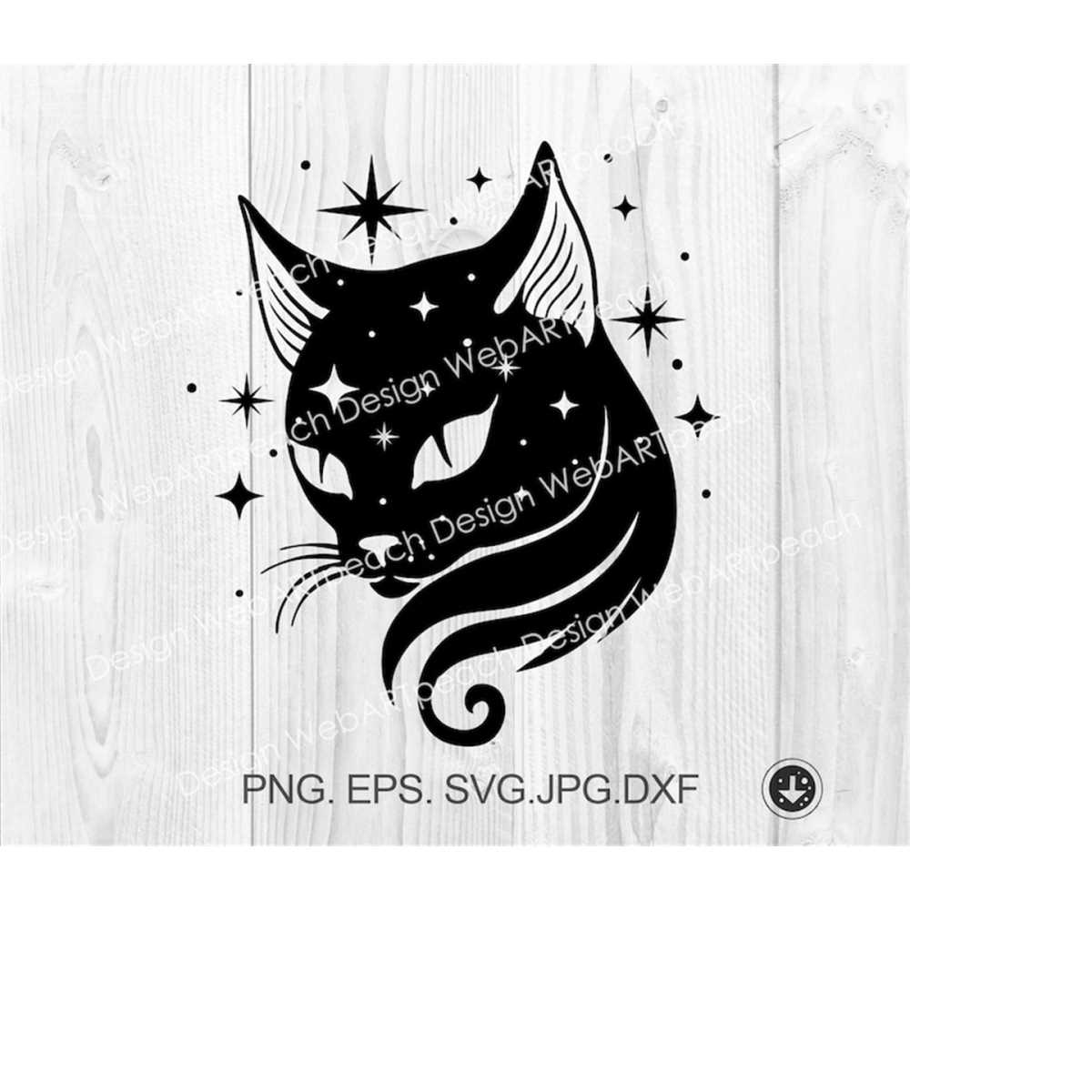 Sky cat SVG,cat svg,creepy cat svg,magic cat png,Silhouette - Inspire ...