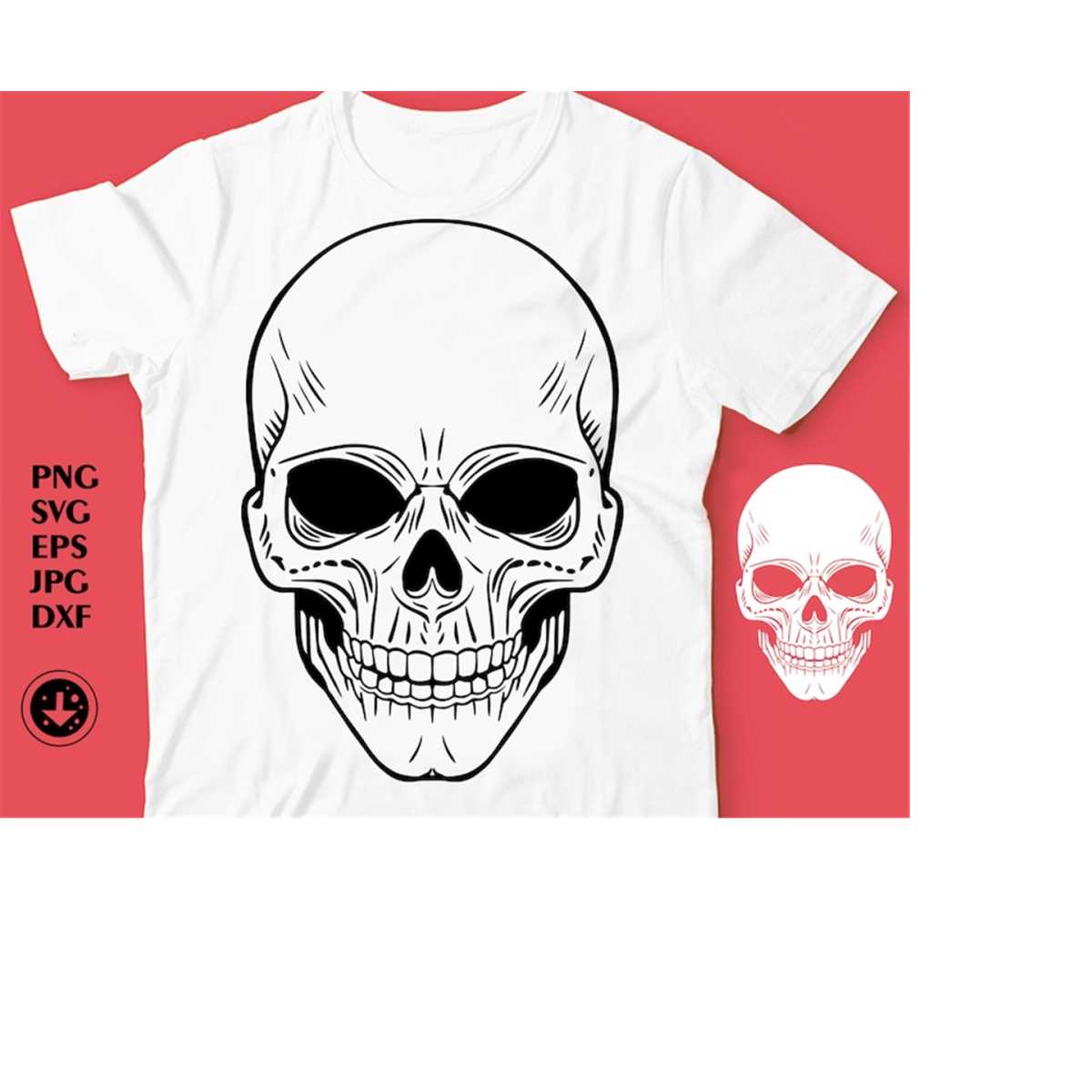 Skull svg, skeleton svg Skull clipart, silhouette cameo sten | Inspire ...