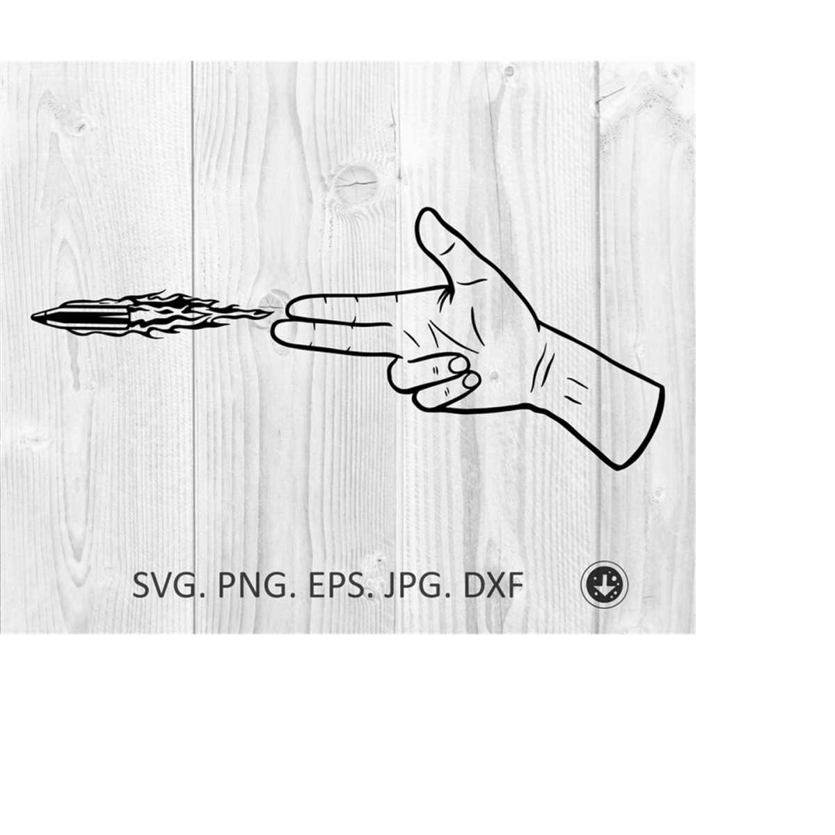 Fingers Gun Fires Bullet Svg,Finger Pistol SVG,Pew Pew SVG, - Inspire ...