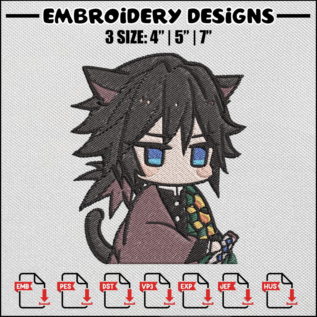 Giyu cat embroidery design, Demon slayer embroidery, Anime d | Inspire ...