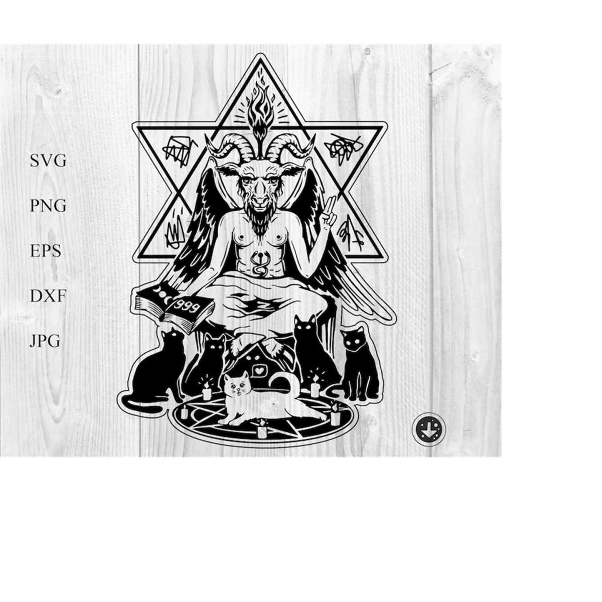 Pagan svg Devil Goat svg Eps Png Dxf,Dark side 666 circle wi | Inspire ...