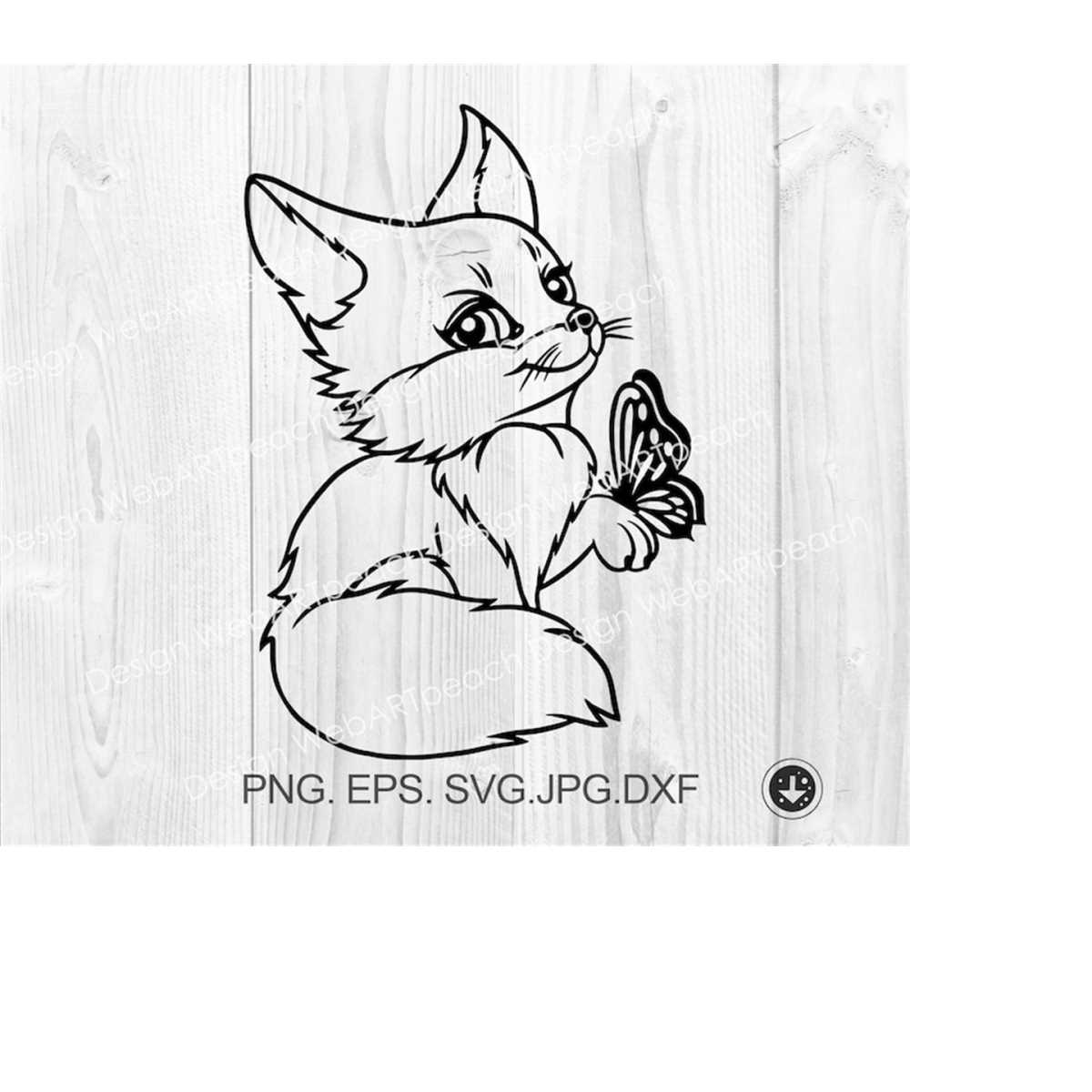 Cute Baby Fox SVG, Forest Animals Svg, Forest, Cute Fox SVG, | Inspire ...