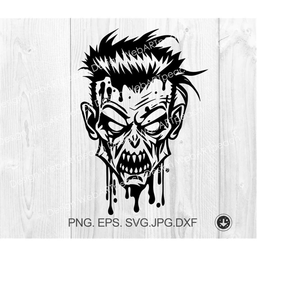 Monster Zombie svg,Zombie head png,Zombie svg png dxf,Zombie | Inspire ...