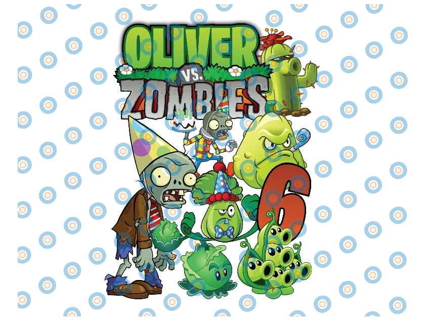 Custom Plants vs Zombies Png, Personalization Name and Age G | Inspire ...