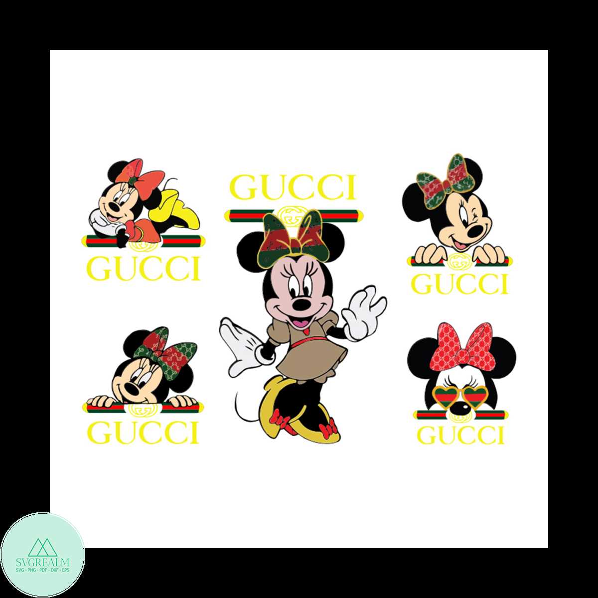 Gucci Logo Minnie Mouse Bundle Svg, Brand Svg, Gucci Svg, Mi | Inspire ...