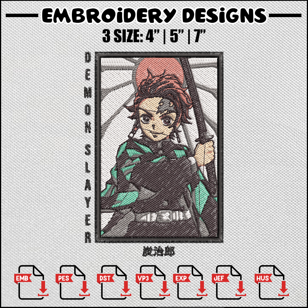 Tanjiro box embroidery design, Tanjiro embroidery, Anime des | Inspire ...