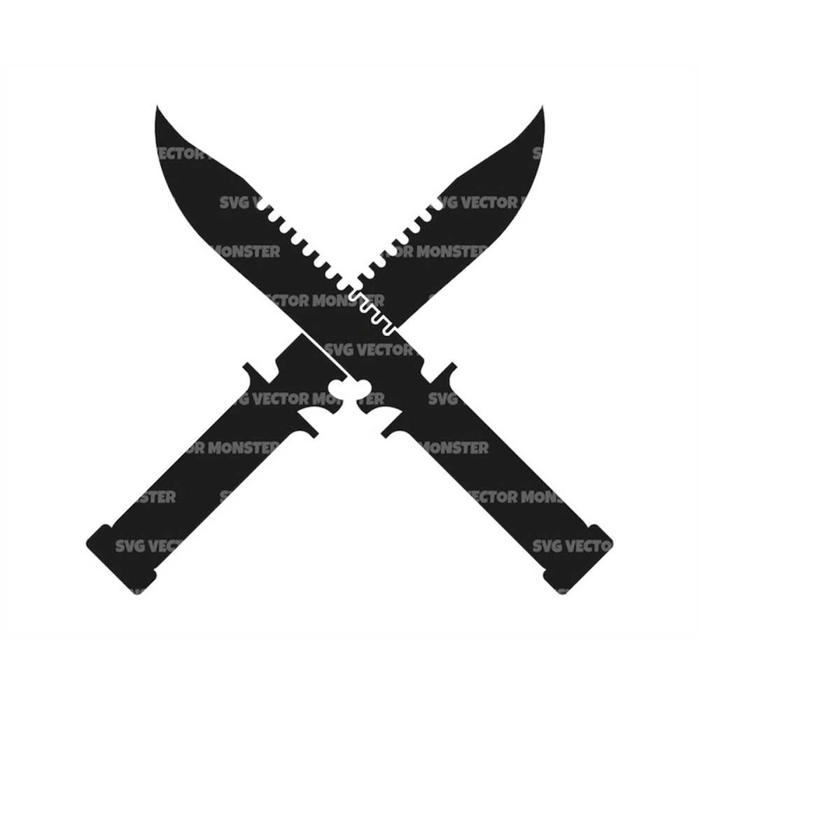 Crossed Military Knives Svg, Army Knife Svg. Vector Cut file - Inspire ...