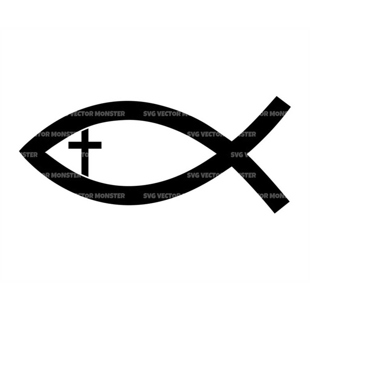 Christian Fish Svg, Christian Cross, Jesus God Fish, Crucifi - Inspire ...