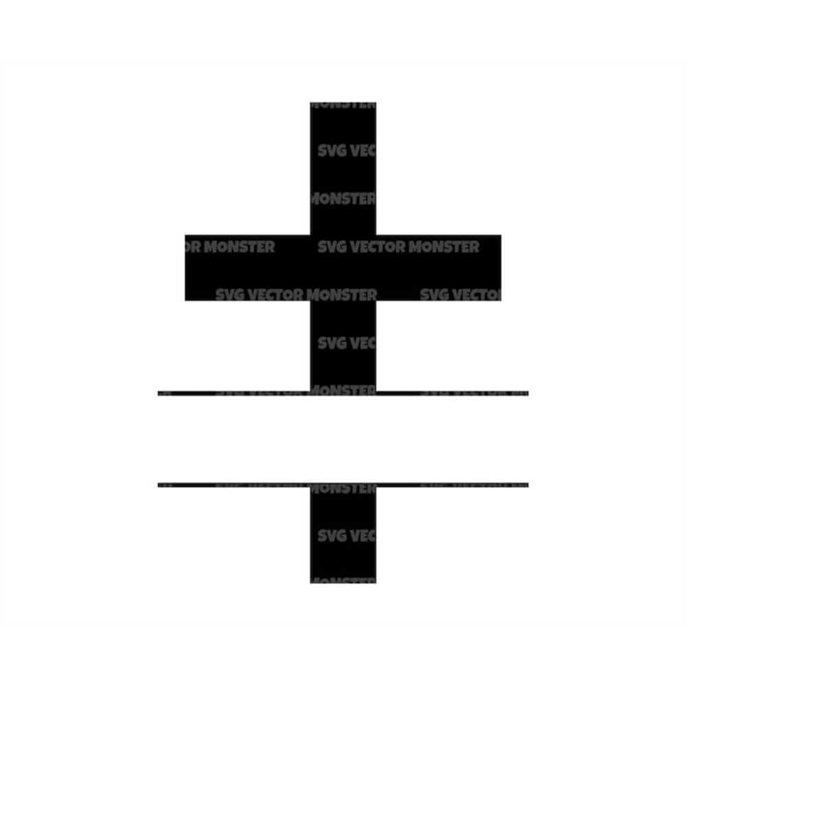 Christian Cross Split Monogram Svg, Jesus Cross Svg, Faith, - Inspire ...
