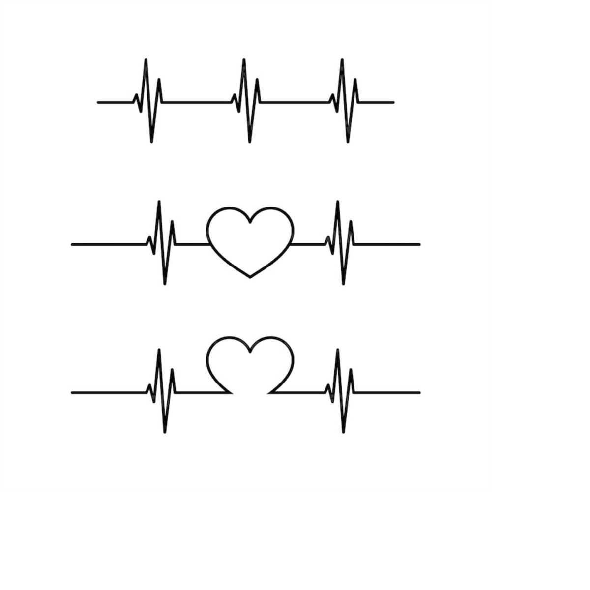 Heartbeat Svg, Ekg, Cardiogram, Pulse. Vector Cut file for C - Inspire ...