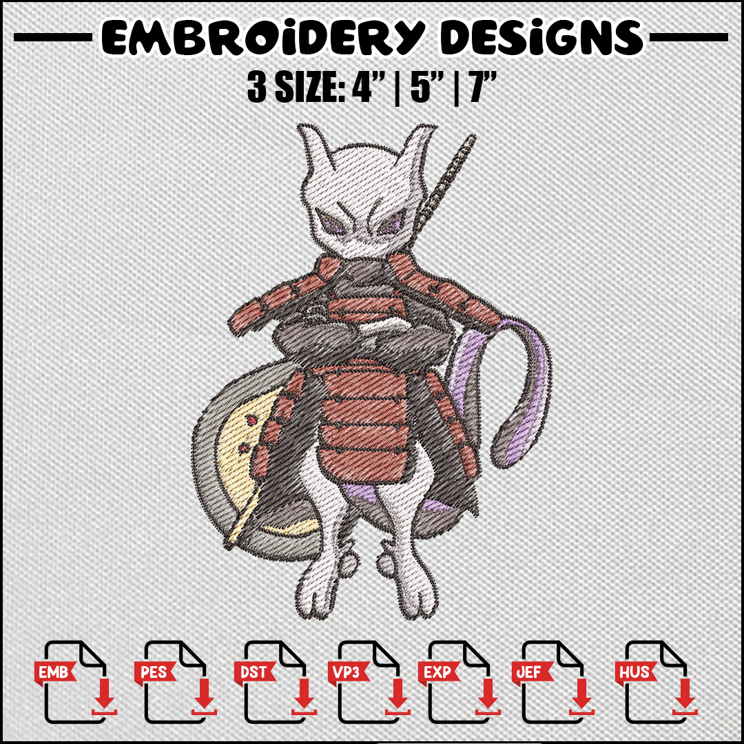 Mewtwo madar embroidery design, Pokemon embroidery, Anime de | Inspire ...