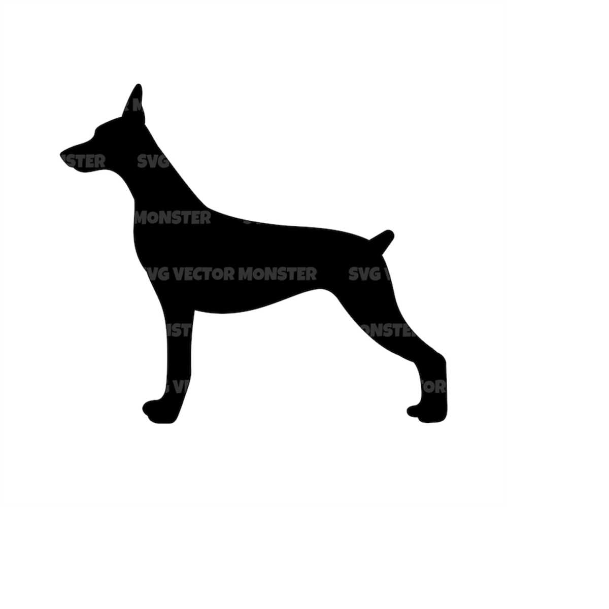 Doberman Pinscher Svg. Vector Cut file for Cricut, Silhouett - Inspire ...
