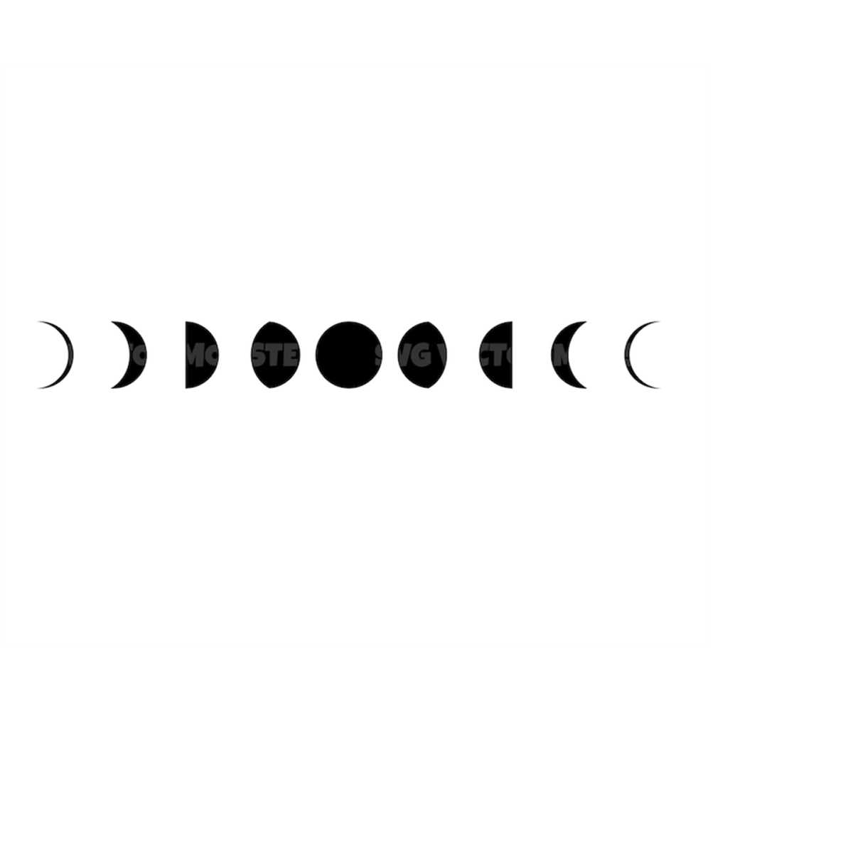 Moon Phases Svg. Vector Cut file for Cricut, Silhouette, Pdf | Inspire ...