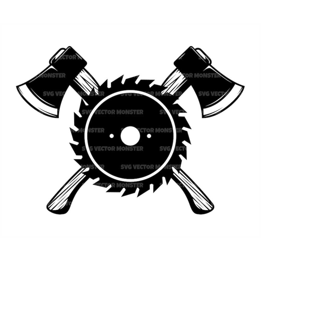 Saw Blade Svg, Crossed Axes Svg, Logger, Lumberjack, Woodcut | Inspire ...