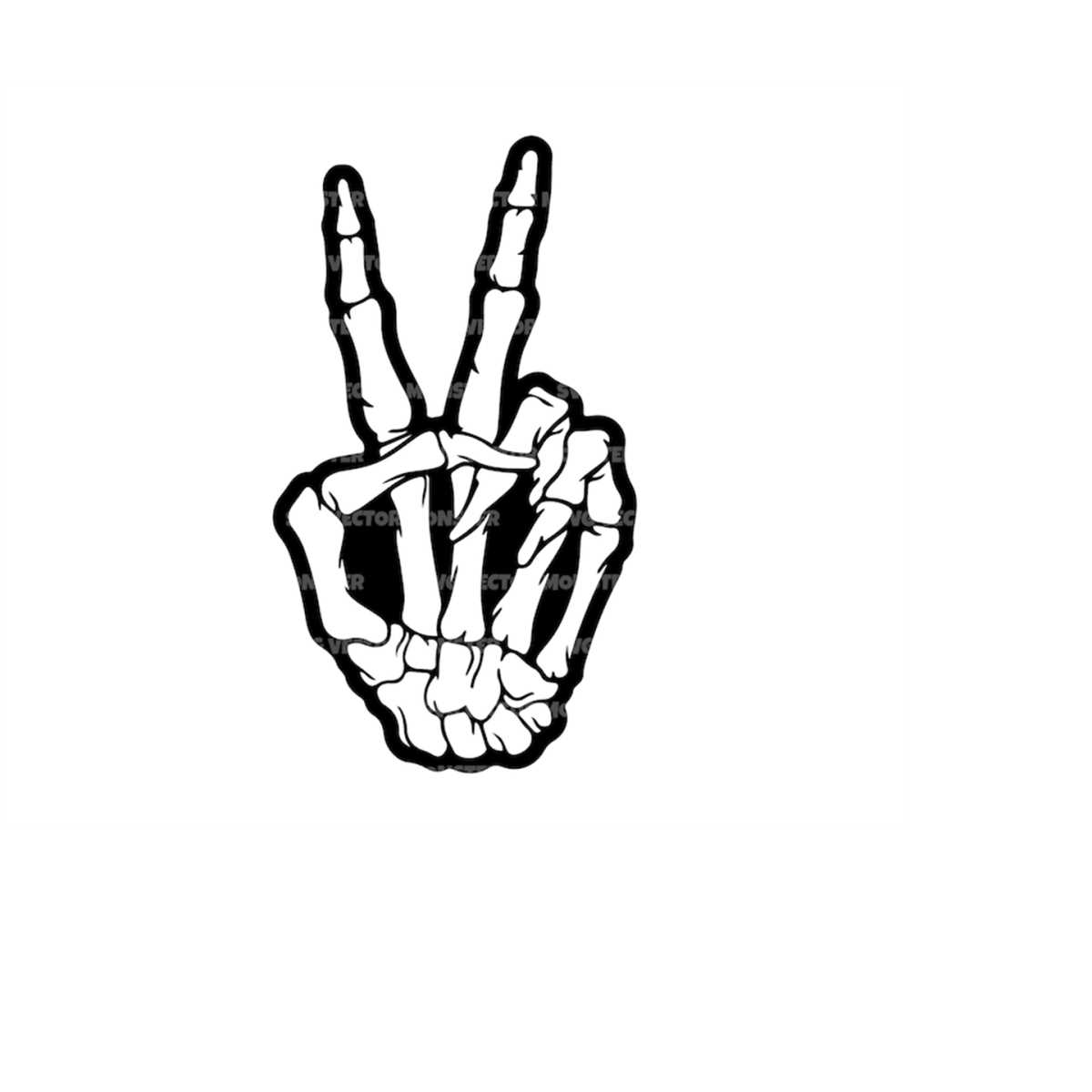 Skeleton Peace Sign Svg, Skeleton Peace Hand, Peace Finger. - Inspire ...