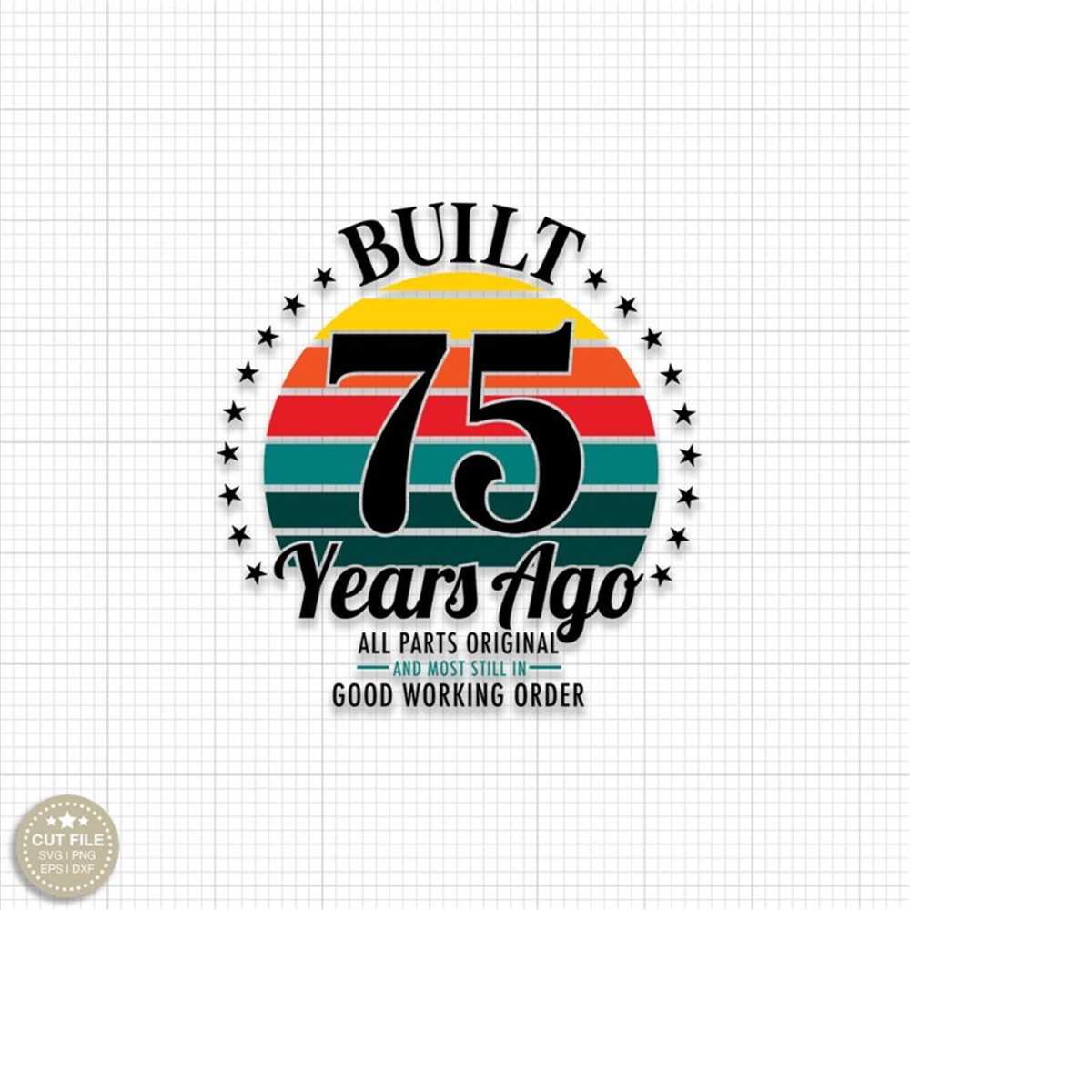 75th birthday Svg Vintage 75th Birthday svg 75 svg happy 75t | Inspire ...