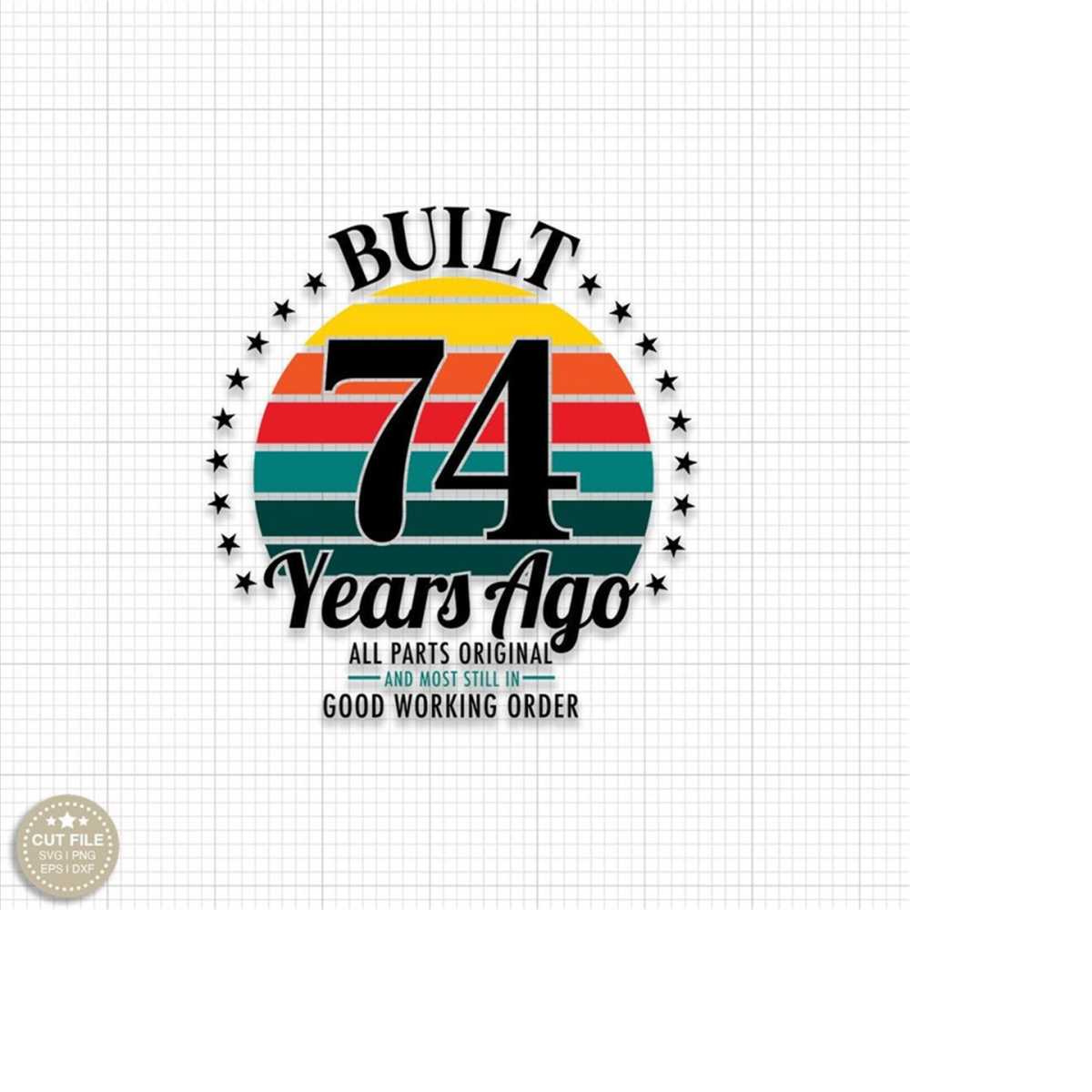 74th birthday Svg Vintage 74th Birthday svg 74 svg happy 74t | Inspire ...