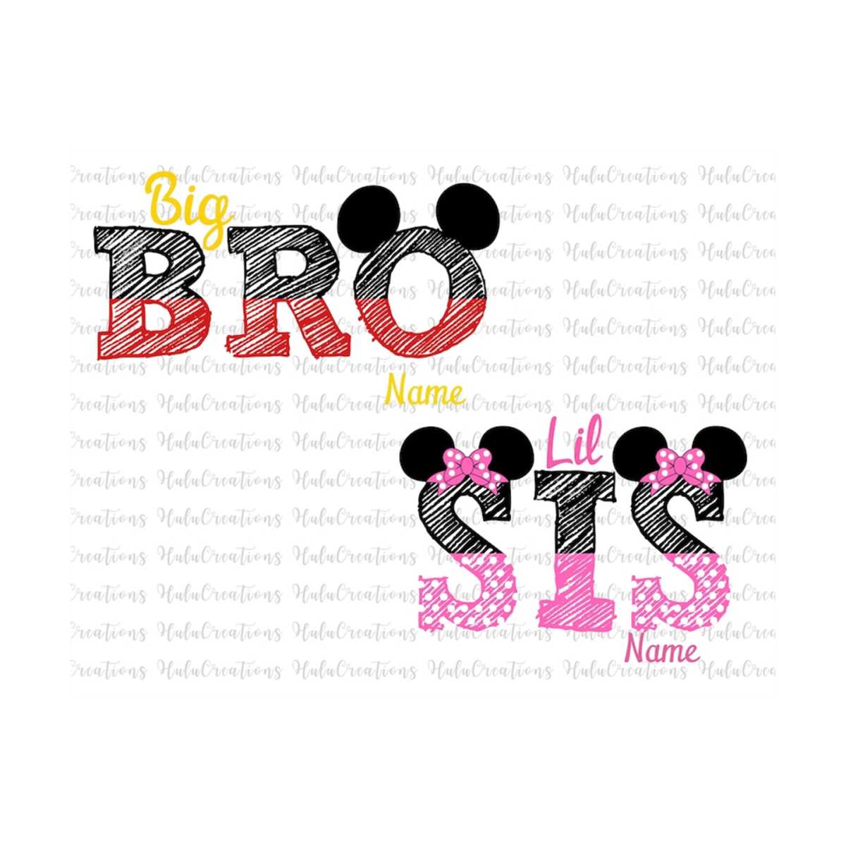 Custom Name Big Bro And Little Sis Svg, Brother And Sister S | Inspire ...